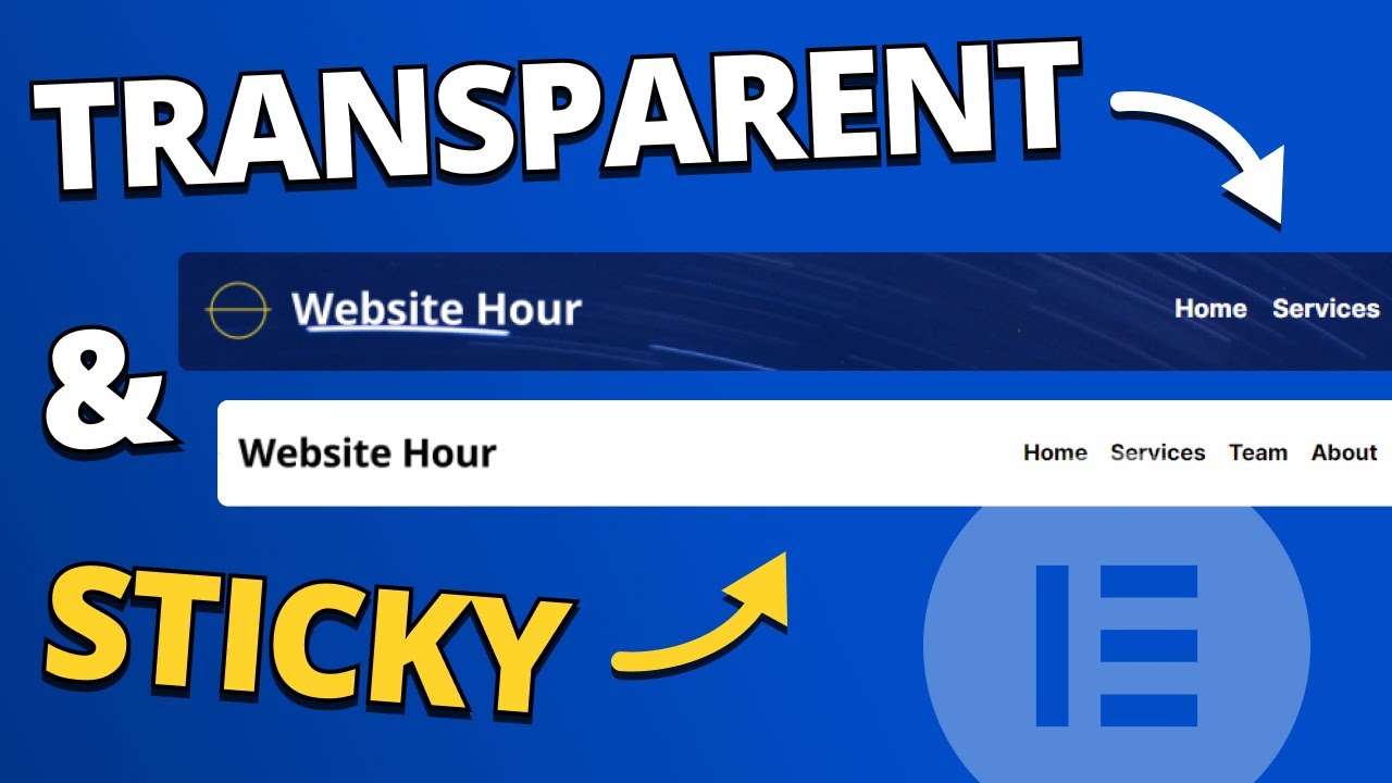 Sticky Transparent Header (Elementor Free) - Create on Web Sticky Transparent Header (Elementor Free) - Create on Web